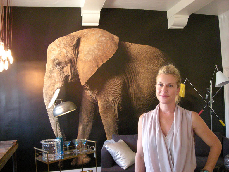 Digital wall art, smooth cement sinks at Devall Design on Larchmont ...