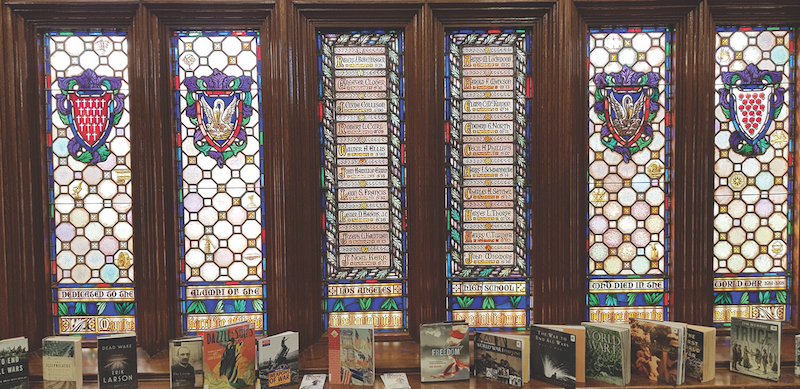 Stained glass panels honor alumni at Memorial library : Larchmont Chronicle