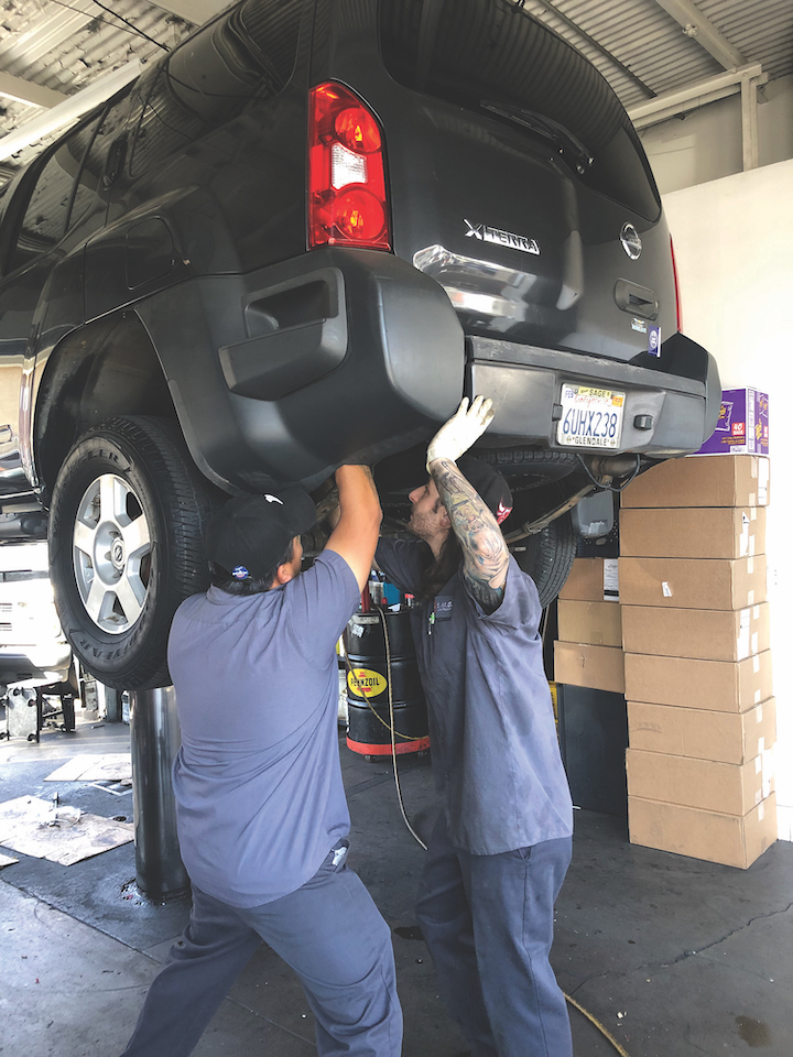 Auto repair and gas service station are neighborhood staples ...
