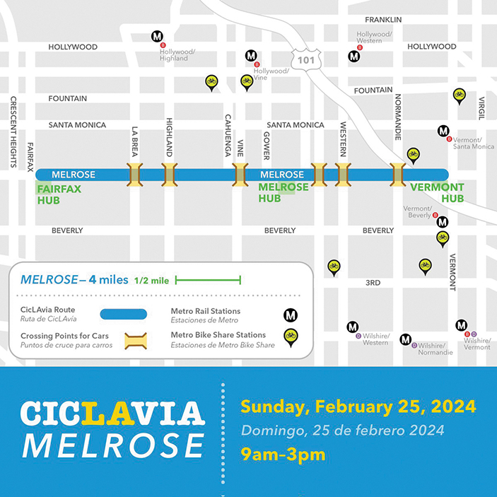 Feb. 25 CicLAvia —the city’s 50th — on Melrose : Larchmont Chronicle