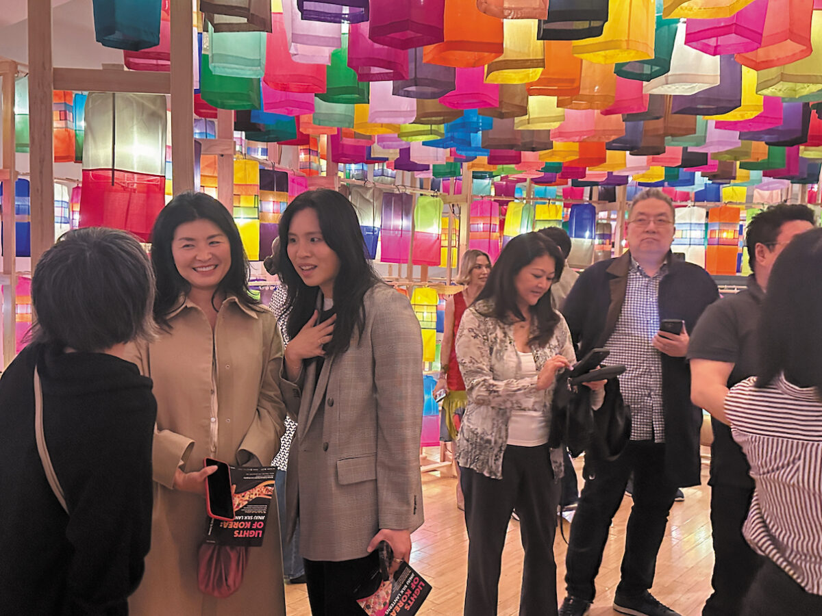 Exhibit of silk lanterns relate to the hanbok at the Korean Cultural ...